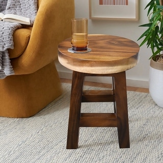 Wood Small Round Stool Side Table - 14"x14" x18" - Bed Bath & Beyond ...