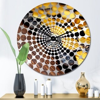 Designart "Retro Wood Gold Hexagone Pattern" Gold Abstract Midcentury ...