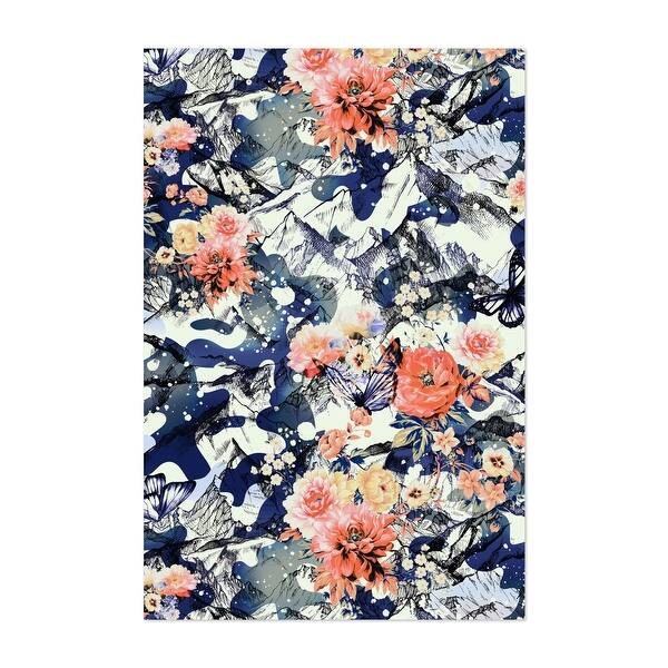 FLOWERY CAMOUFLAGE 01 Collage Flags Floral Botanical Art Print/Poster ...