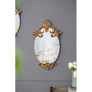 26" x 15" Decorative Oval Wall Decot Accent Mirror - Gold - Bed Bath ...