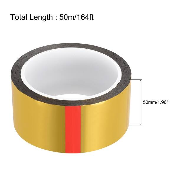 Gold Tone Metalized Mylar Tape 50mm x 50m/164ft Decor Tape for Graphic ...