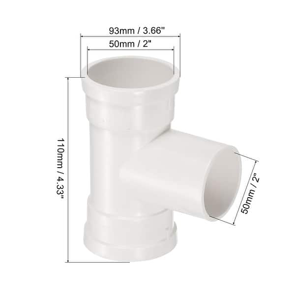 Pipe Fittings, Splitter Duct Hose PVC Connector for Drain Tubes, White ...