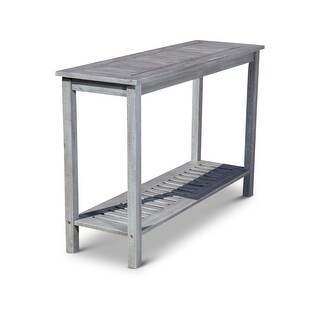 Santorini Grade A Teak Outdoor Console Bar Table - On Sale - Bed Bath ...
