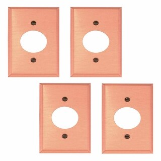 4 Switchplate Brushed Solid Copper Single Receptacle | Renovator's ...