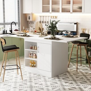 Dual-Design Storage Sideboard Transforms into Spacious Dining Table ...