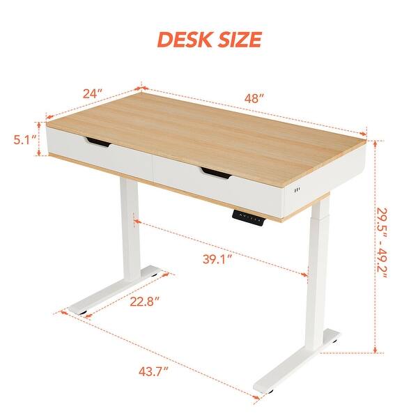 FlexiSpot Height Adjustable Standing Desk Quick Install Home Office ...