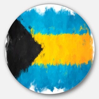 Designart 'Bahamas Flag Illustration' Flag Round Wall Art - Bed Bath ...