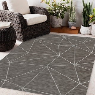 PRISM BROWN & GREY Outdoor Rug By Marina Gutierrez - Bed Bath & Beyond ...