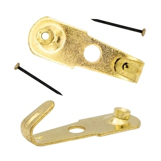 Professional 30 LB Brass Plated Picture Hangers with Hardened Steel ...