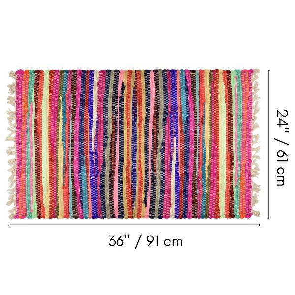 Fabstyles Spectrum Cotton Handmade Area Rag Rug - Bed Bath & Beyond ...
