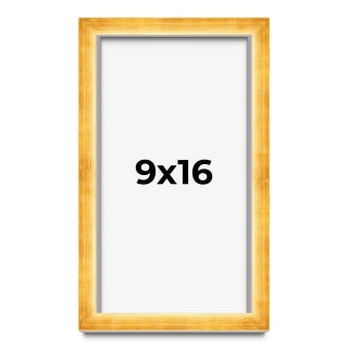 9x16 Shadow Box Frame Gold | 1.625 Inches Deep Real Wood Traditional ...