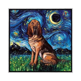 iCanvas "Bloodhound Night" by Aja Trier Framed - Bed Bath & Beyond ...
