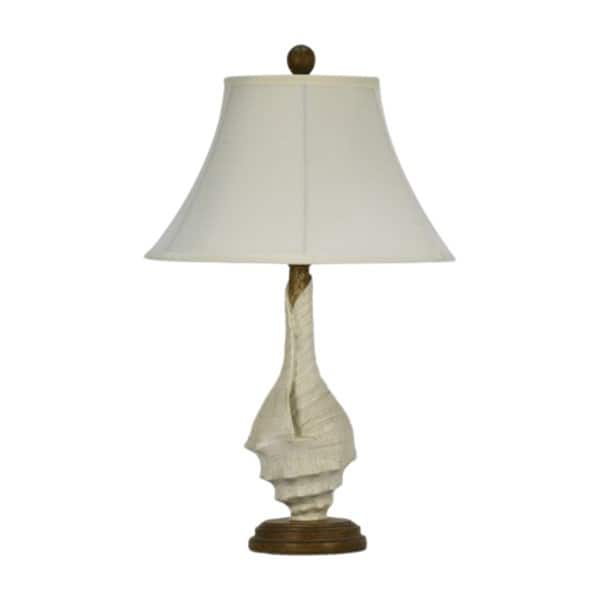 white conch shell lamp