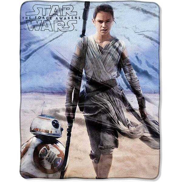 Star Wars Episode 7 The Force Awakens Rebel Rey Silk Touch Throw - Bed ...