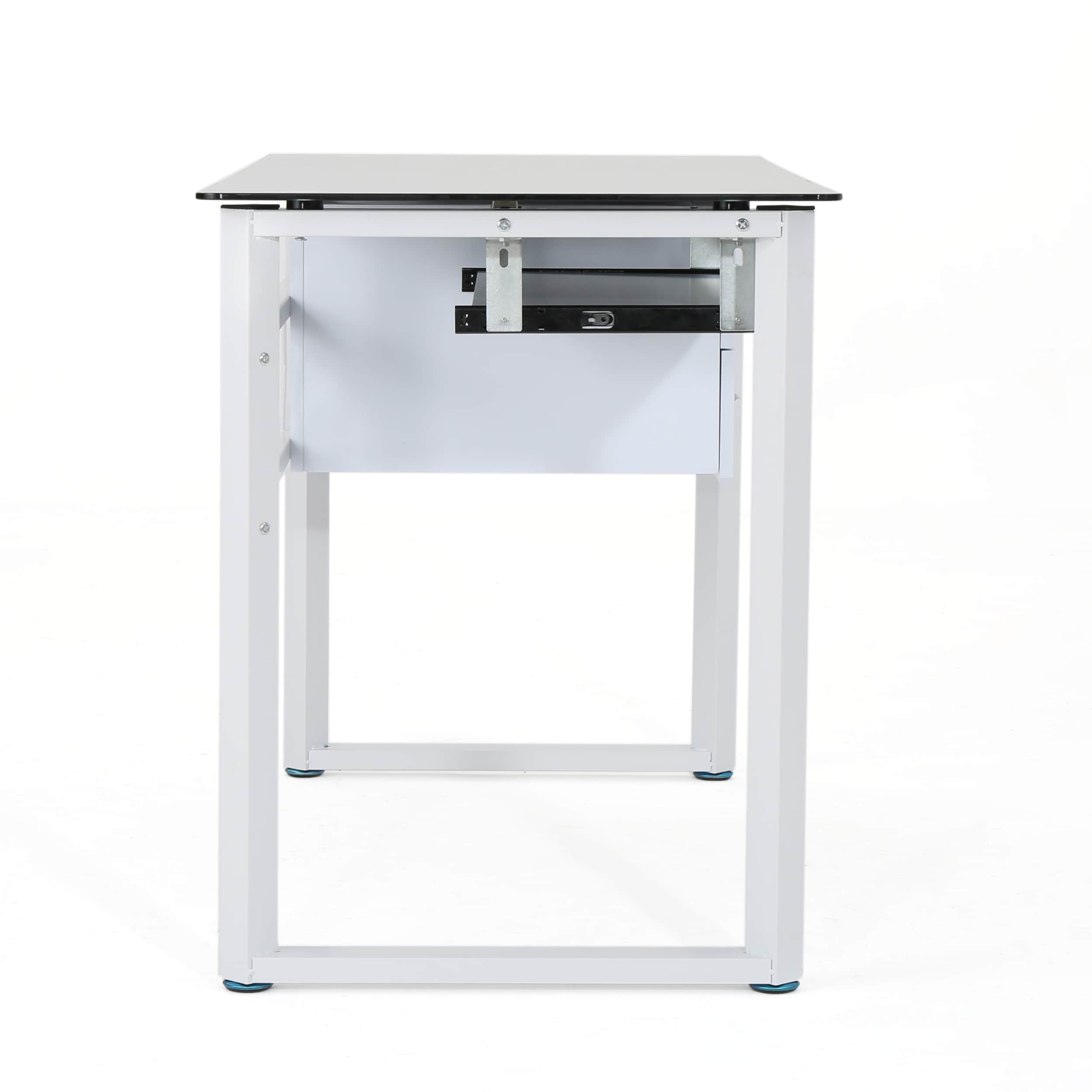 Reeve tempered glass desk store