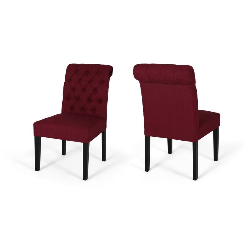 Broxton Tufted Rolltop Dining Chairs (Set of 2) by Christopher Knight ...