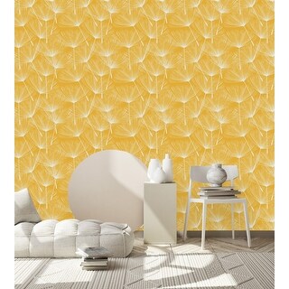 Yellow Botanical Wallpaper Peel and Stick and Prepasted - Bed Bath ...