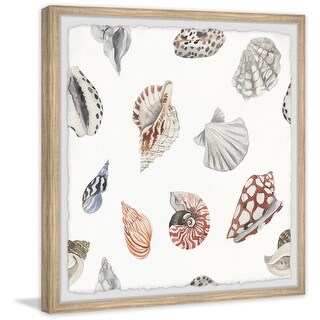 'Classic Seashells' Framed Painting Print - Bed Bath & Beyond - 36273082