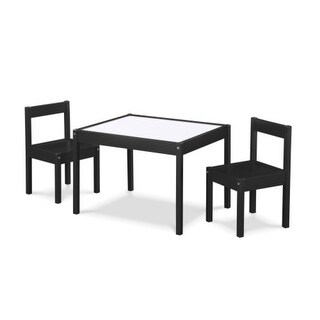 3-Piece Dry Erase Kids Table and Two Chair Set, Perfect for Creativity ...