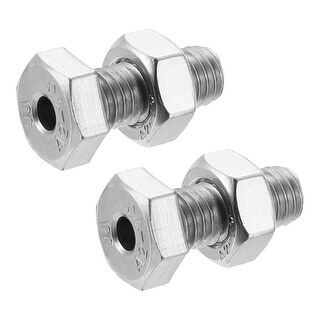 2pcs Hollow Screw Bolts Hexagon Fasteners with Nuts Stainless Steel ...
