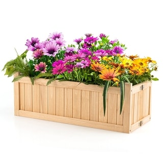 Wooden Planter Box Folding Raised Garden Plant Container - Bed Bath ...