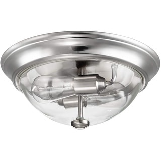 13 inch round ceiling lighting fixture nickel glass ceiling lamp - N/A ...