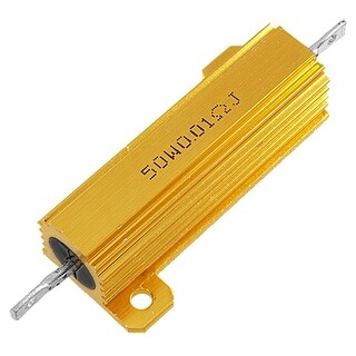 0.01 Ohm 5% 50 Watt Screw Tab Wire Wound Aluminum Case Resistor - Gold ...