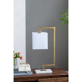 9x14.3x25.2" Metal Table Lamp With unique dual-bend arm design - Bed ...