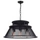 Savill 7 Light Down Chandelier With Reddish Black Finish - Reddish ...