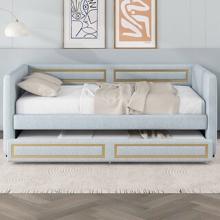 Versatile Twin Size Upholstered Daybed with Trundle - Bed Bath & Beyond ...