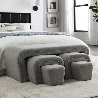 Modern Contemporary Upholstered Nesting Bench(including Four nesting ...