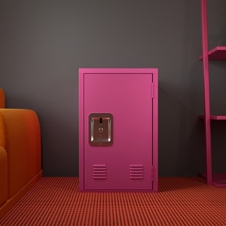 24" H Small Locking Cabinet, Vertical Steel Lockable Storage Cabinet ...