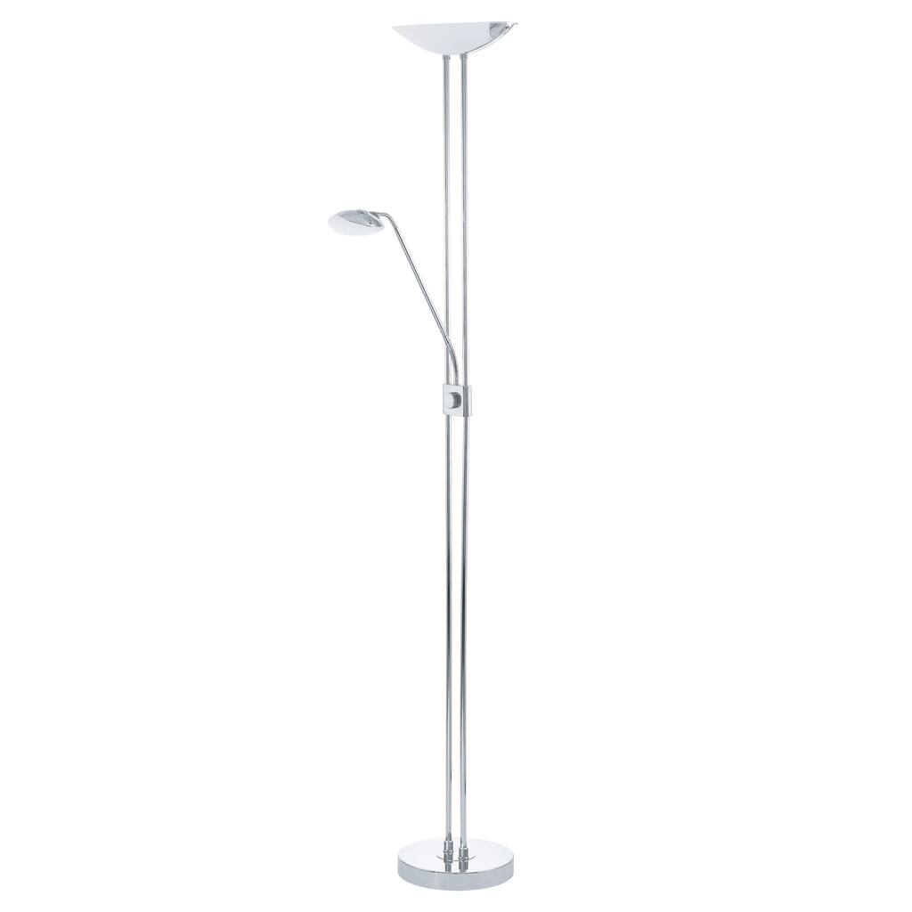 Eglo Baya 1 3-light Chrome Floor Lamp With Adjustable Reading Lamp ...