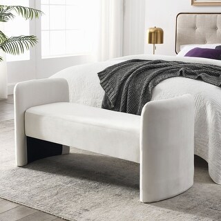 Modern 52" Velvet Long Bench for Bedroom End of Bed - Bed Bath & Beyond ...