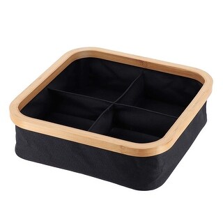 Square Foldable Storage Basket 4-Compartment - 12 L x 12 W x 4 H - Bed ...