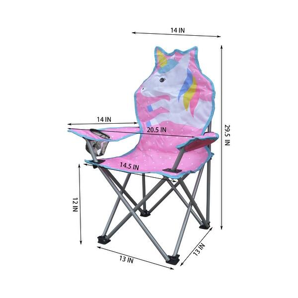 Jeco Kids Outdoor Folding Lawn and Camping Chair with Cup Holder ...