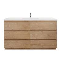 Aron 60'' Freestanding Vanity with Right Single Sink - Bed Bath ...