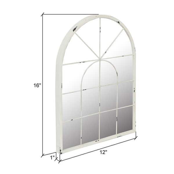 Tuscany Farmhouse Arch Metal Wall Mirror - 16"H x 12"W x 1"D - Bed Bath ...