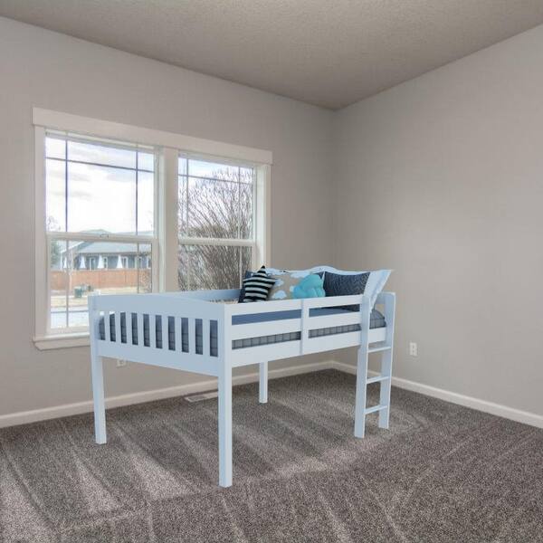 Durability loft bed White loft bunk Solid Wood bed boxes - Bed Bath ...