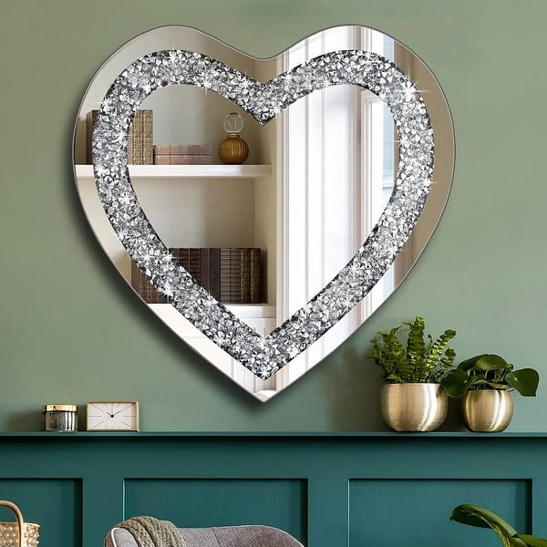 silver wall heart