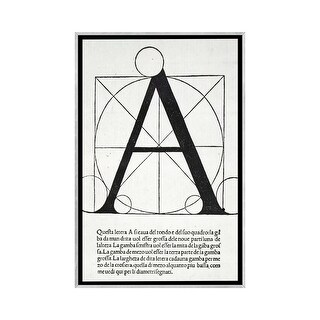 iCanvas "Letter A" by Leonardo da Vinci Framed - Bed Bath & Beyond ...