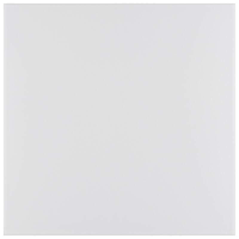 Merola Tile Textile Basic White 9-3/4" x 9-3/4" Porcelain Floor and ...