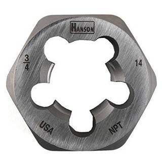 Irwin 7406 Hanson Re-Threading Hexagon Taper Pipe Dies, 3/4" x 14 NPT ...