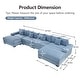 Roomfitters 130 Inch Modular Sectional Couch, Oversized Corduroy 3 ...