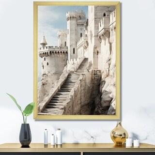 Designart "Castles Minimalist Majesty VI" Castles Framed Canvas Prints ...