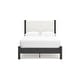 Signature Design by Ashley Cadmori Upholstered Panel Platform Bed - Bed ...