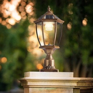 Outdoor Solar Column Headlights With Dimmable LED - Bed Bath & Beyond ...