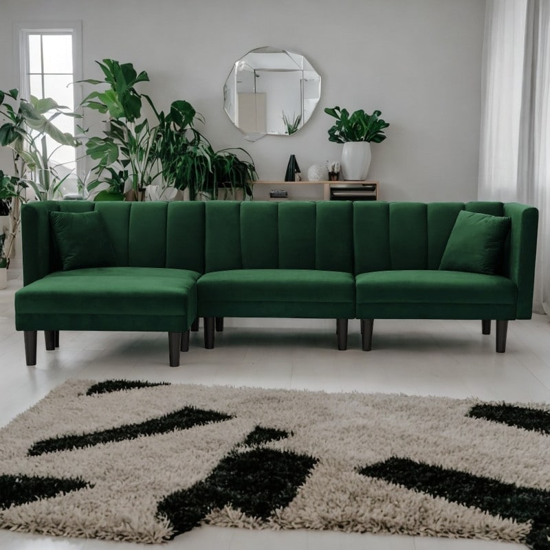 Modern Multi-functional Convertible Sectional Sofa Bed,3-seater - Bed ...