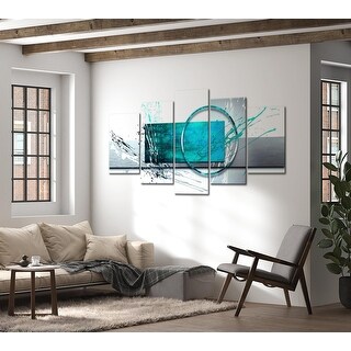 Glam Canvas Wall Art - Turquoise Expression - 5 Pieces - Bed Bath ...