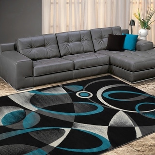 Grey White Area Rug Modern Design with Abstract Paint Effect - Bed Bath ...